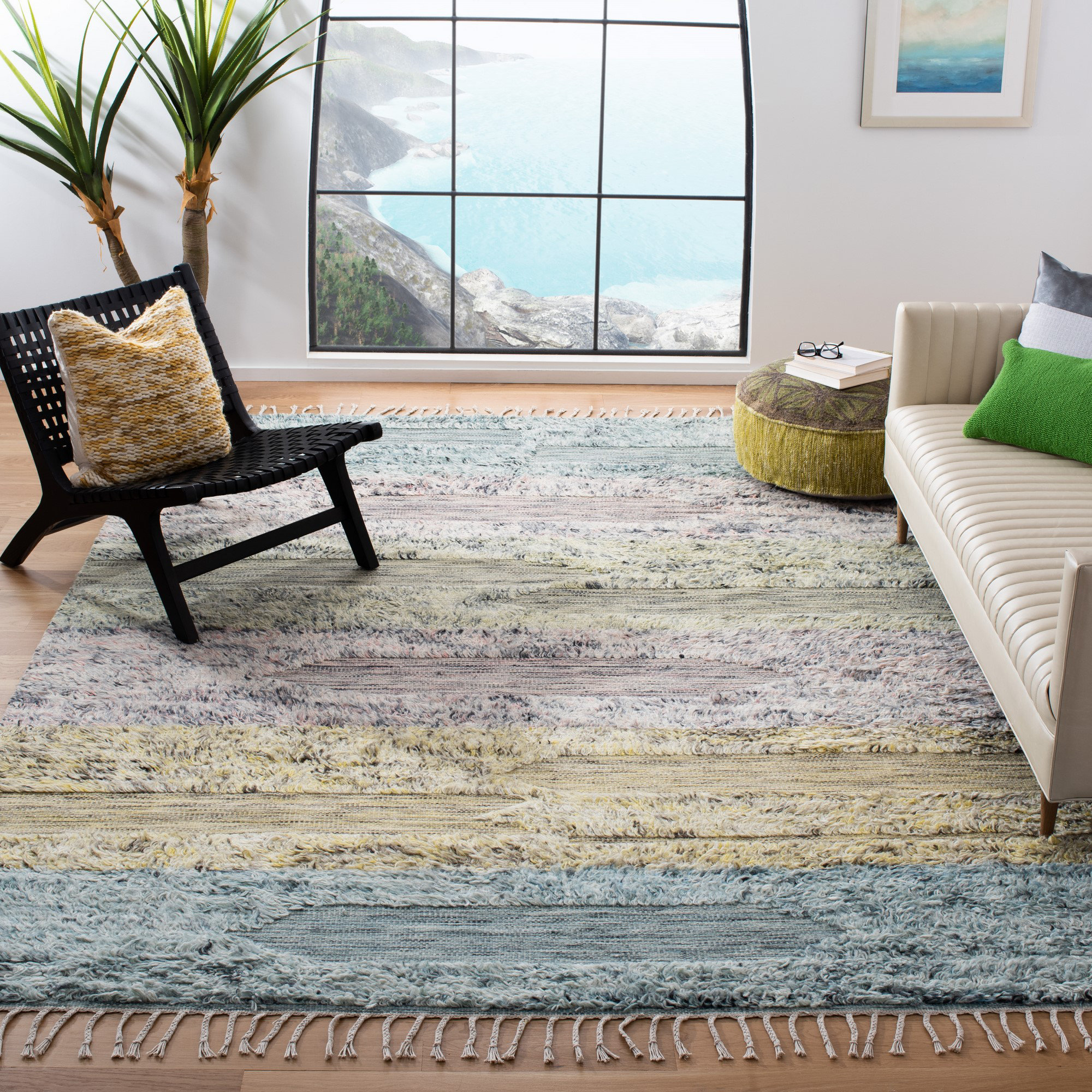 Dakota Fields Aitkin Hand Woven Wool Abstract Rug | Wayfair