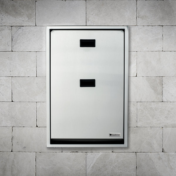 Foundations Vertical Recessed Stainless Steel Changing Station | Wayfair