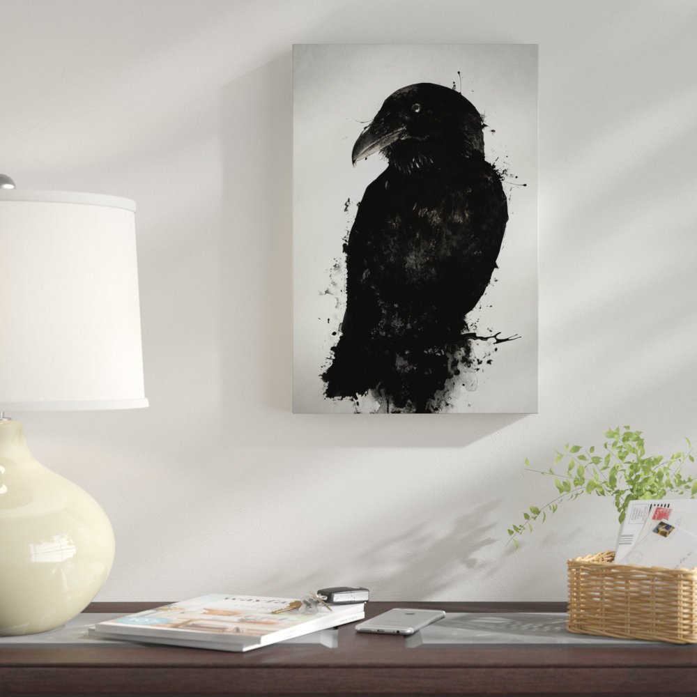East Urban Home 'The Raven' Graphic Art Print on Canvas & Reviews ...