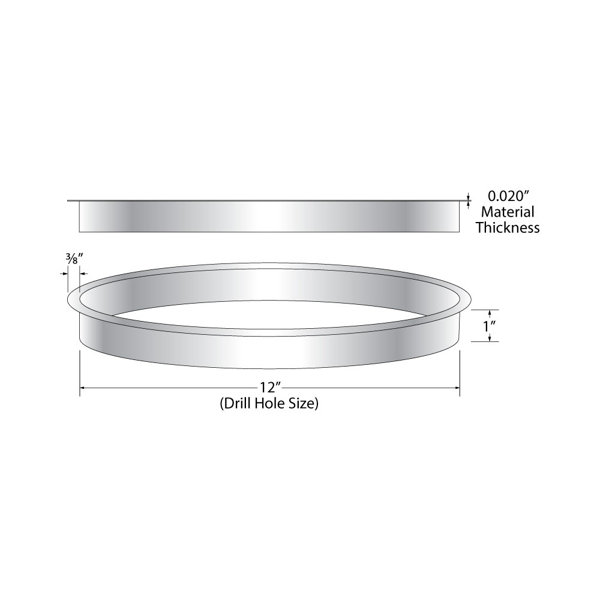 Outwater 304 Polished Stainless Steel Trash Grommets for Countertop ...