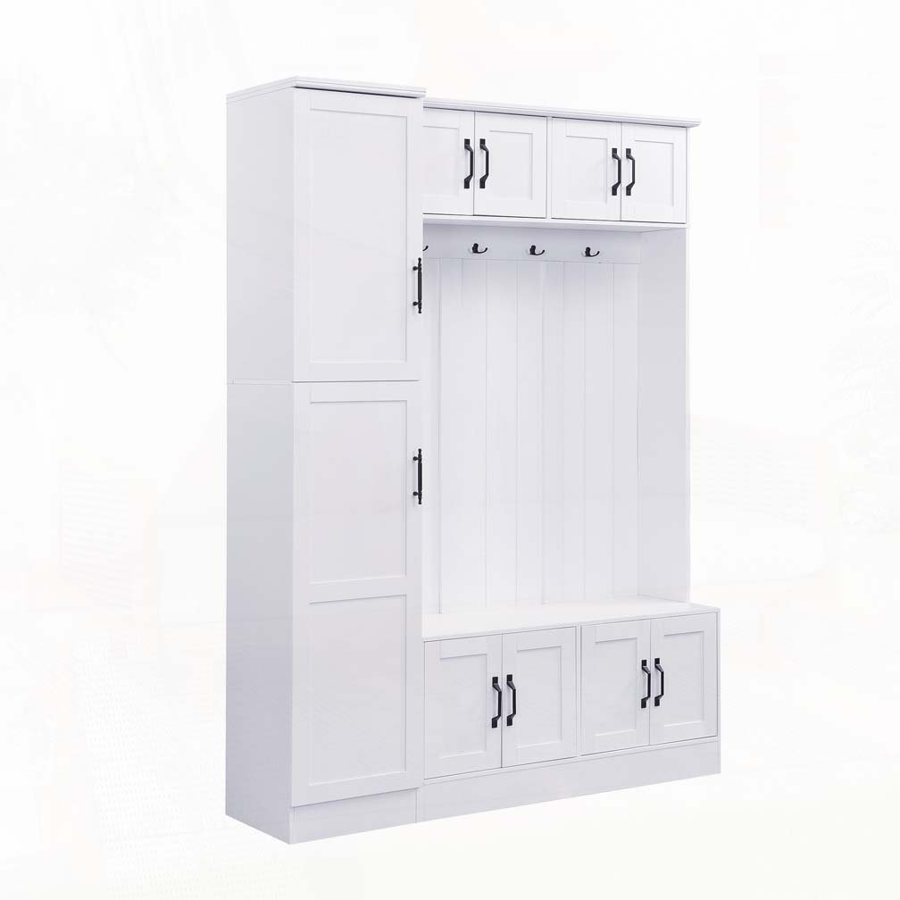 All-in furniture 79" Tall Modern Hall Tree with Shoe Storage4 Coat ...