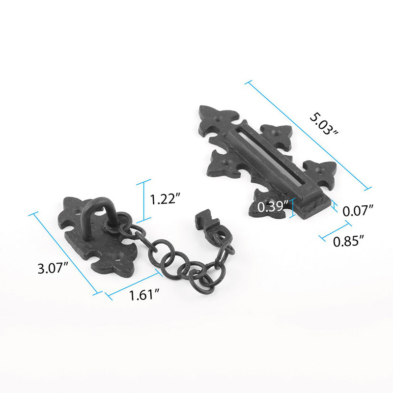 The Renovators Supply Inc. Wrought Iron Chain Gate Door Slide Latch ...
