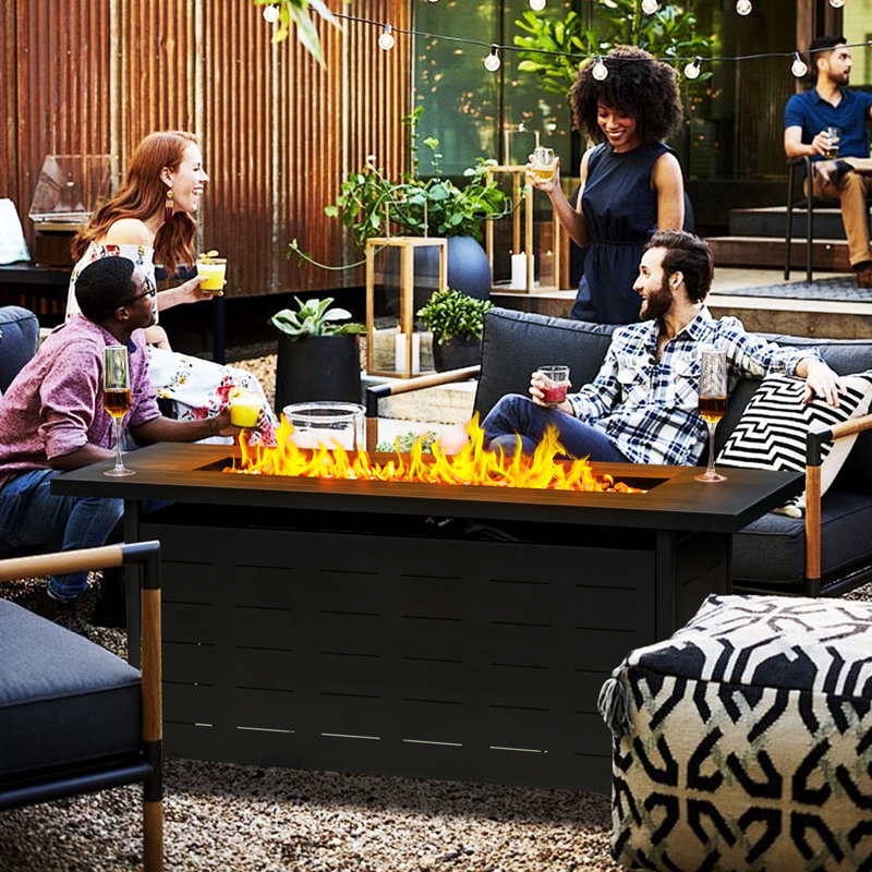 Latitude Run® 57" Propane Fire Pit Table,50000 Btu Gas Fire Pits Table ...