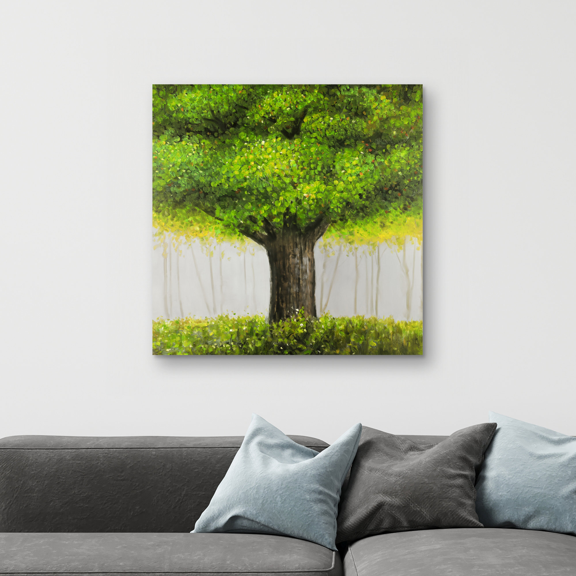 Begin Edition International Inc. Big tree - 32"x32" art on canvas | Wayfair