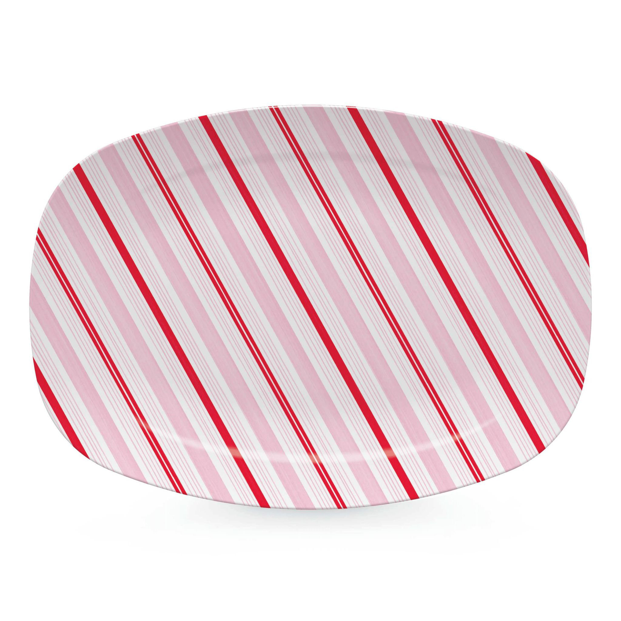 Mariposa Peppermint Stripes Platter | Birch Lane