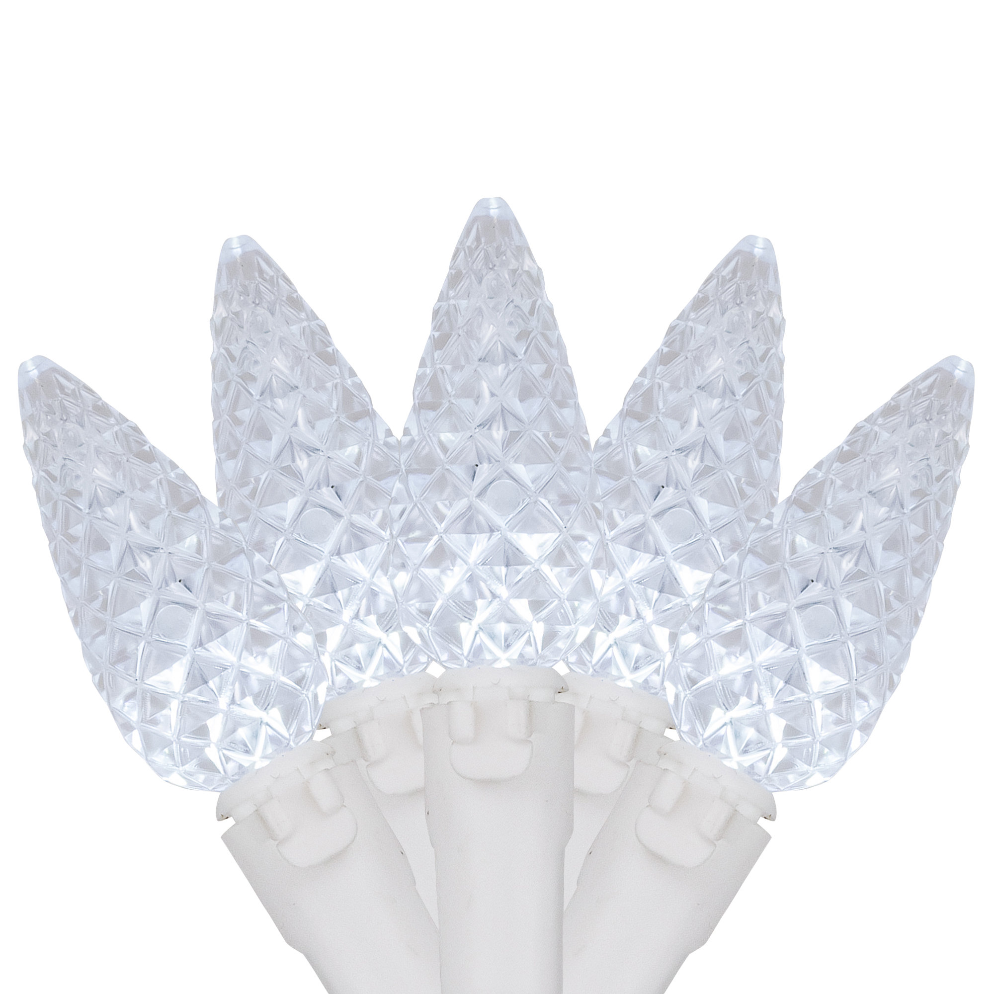 Northlight Seasonal 70-Count Warm White Faceted LED C6 Christmas Lights ...