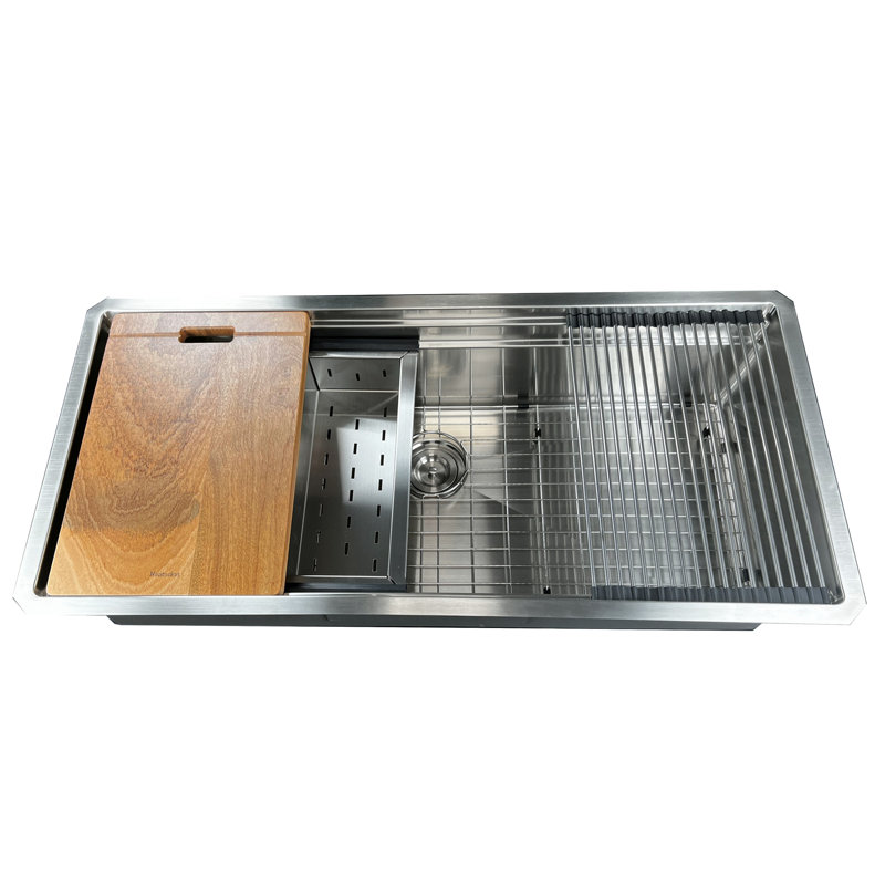 Nantucket Sinks 42'' L Undermount Single Bowl Stainless Steel Kitchen ...