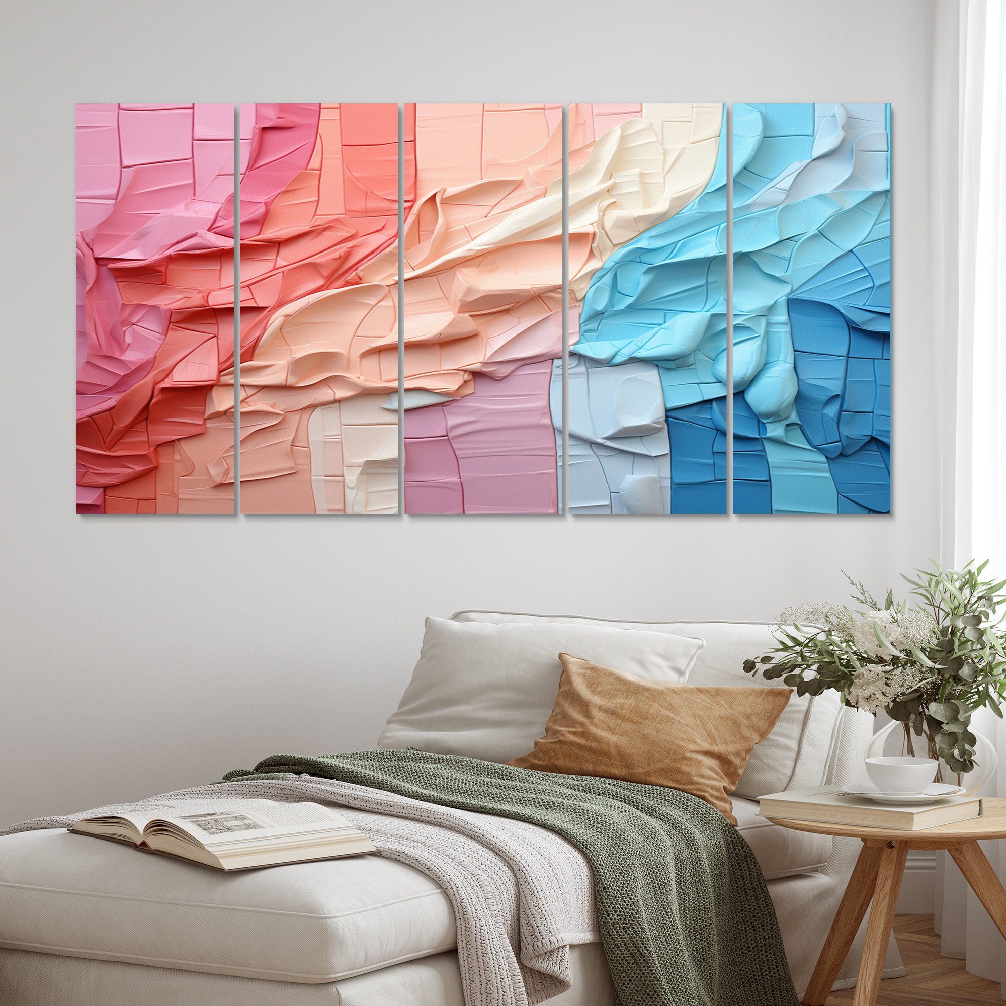 Design Art Abstract Patchwork I - Abstract Collages Canvas Print - 5 ...