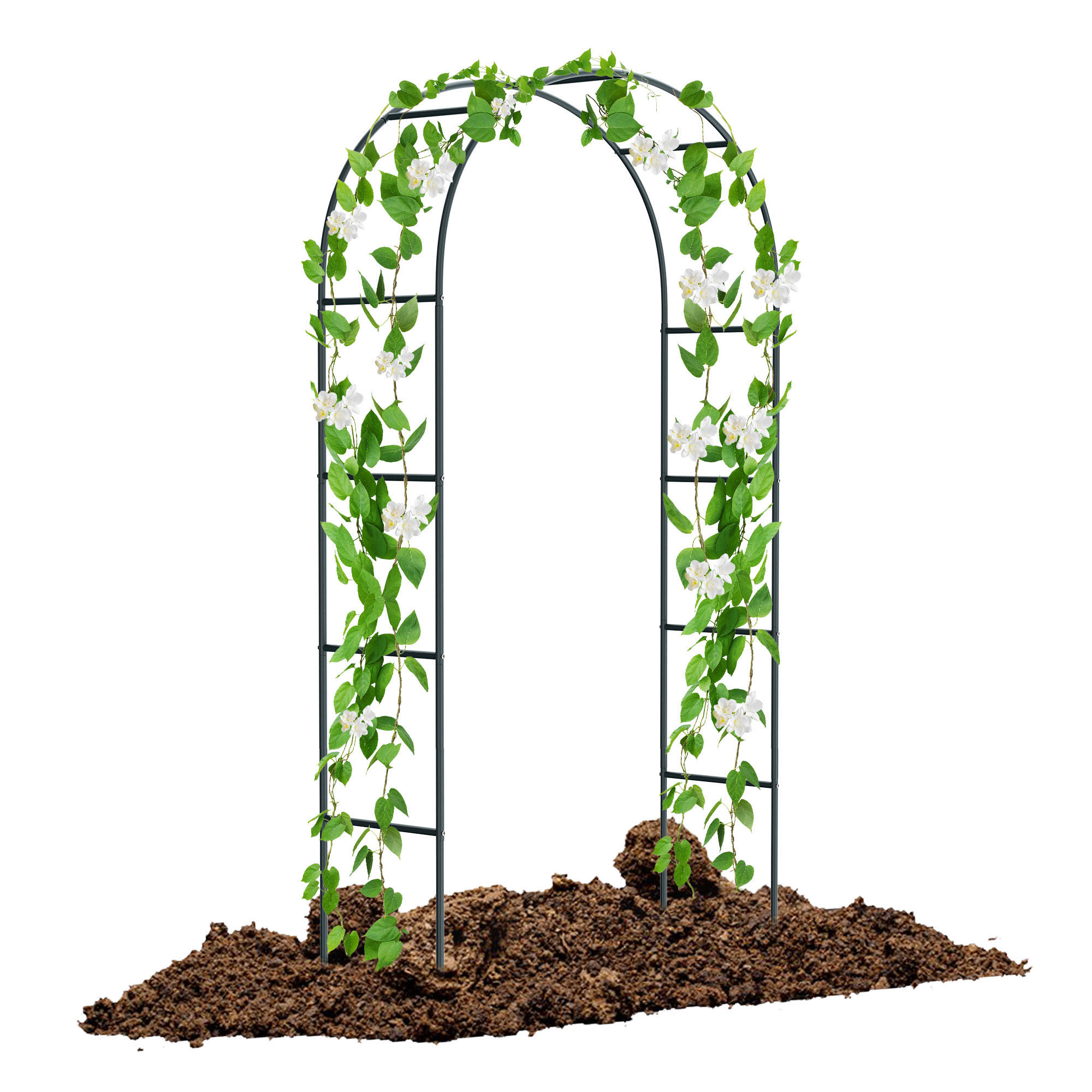 Winston Porter Roobert 94'' H x 55'' W Iron Arched Trellis | Wayfair