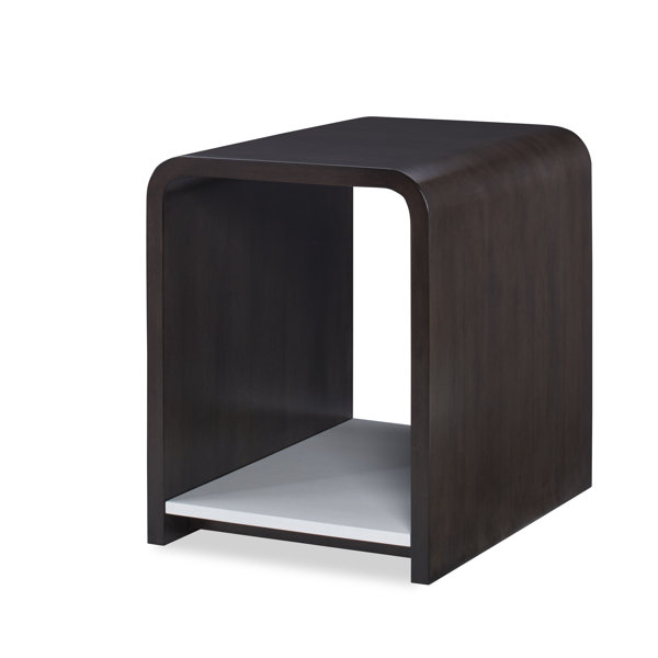 Century Aria Solid Wood Sled End Table with Storage | Perigold