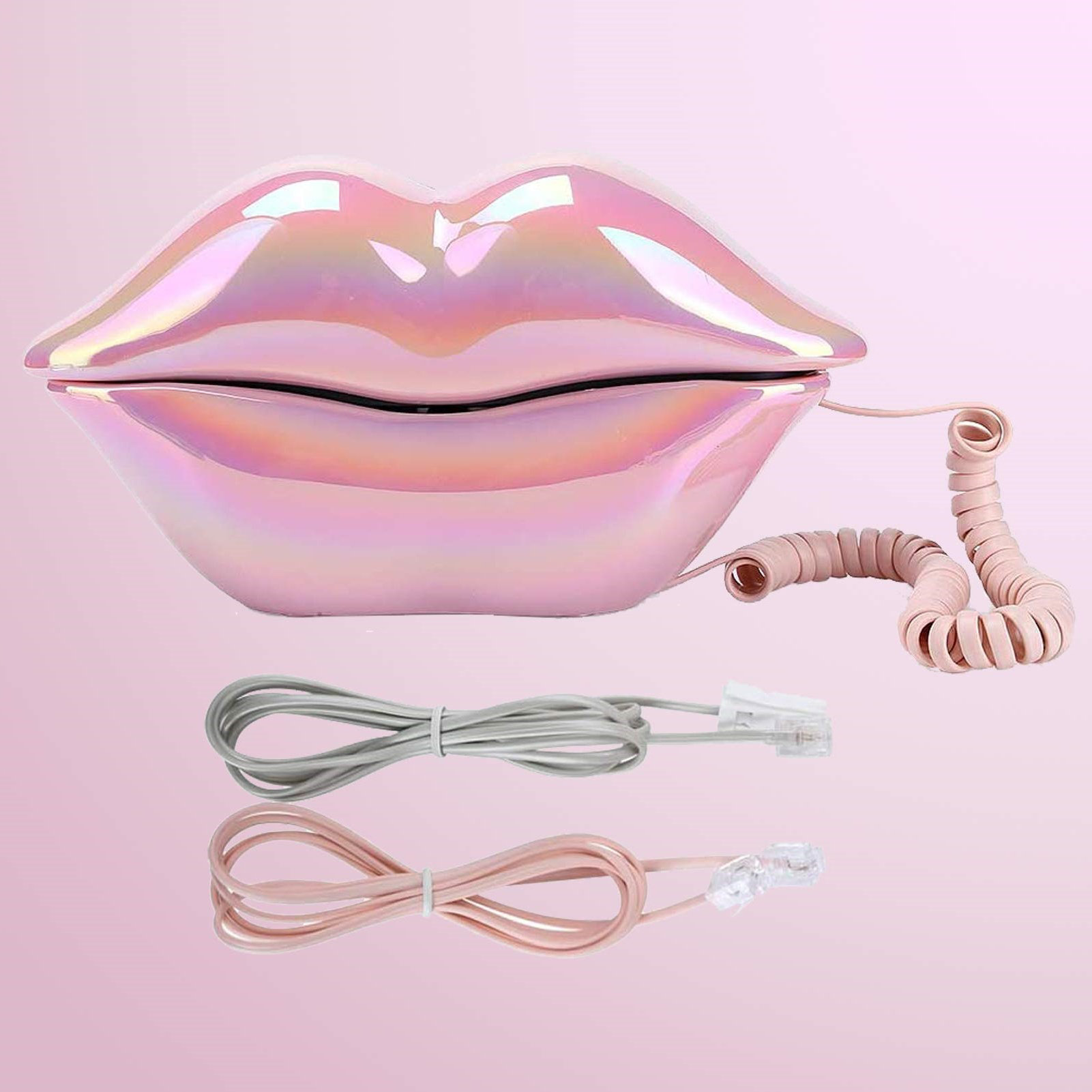 Mercer41 Funny Pink Lip-Shaped Home Telephone for Decoration and Use ...