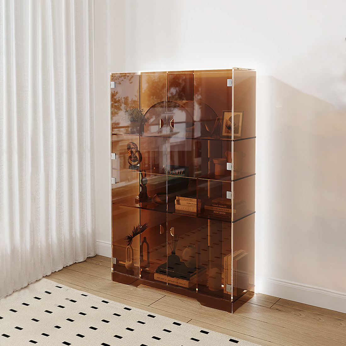 Orren Ellis Dust-proof acrylic display accent cabinet | Wayfair