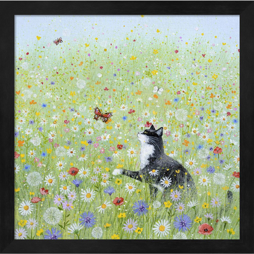 Winston Porter Cat in a Meadow by Lucy Grossmith - Picture Frame ...