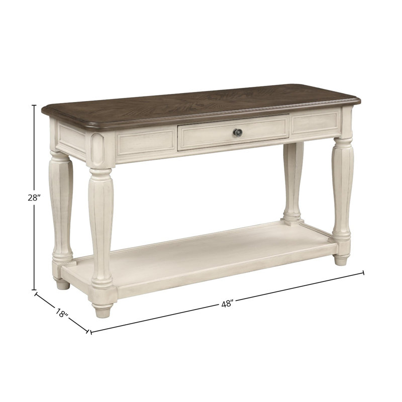 Ophelia & Co. Antique White Console Table w/ Storage | Wayfair