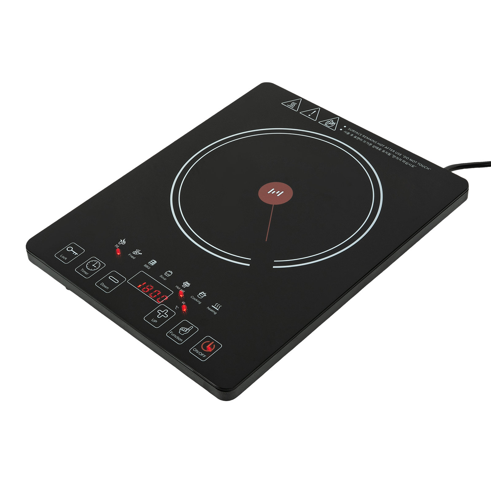 OUKANING Black Electric 1 Burner Cooktop | Wayfair