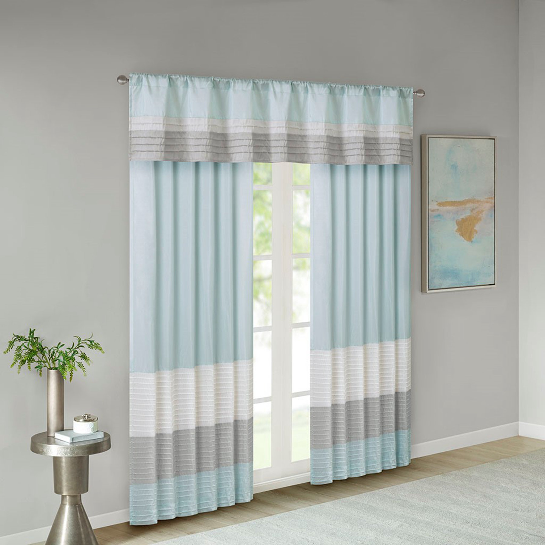 Dmond Faux Silk Semi Sheer Single Curtain Panel Panel | Wayfair