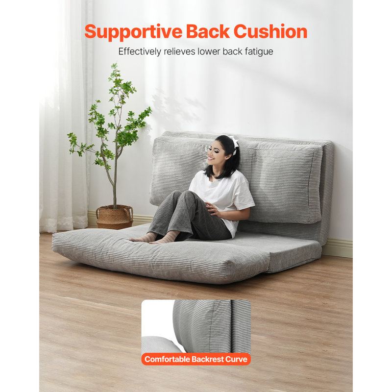 Ebern Designs Folding Sofa Bed Foldable Couch Bed with Washable Cover ...