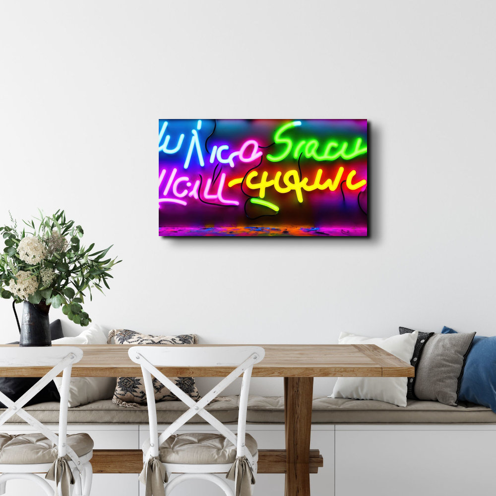 ATX Art Group LLC Subway Neon Graffiti Nonsense Pop Art On Canvas, PAF ...