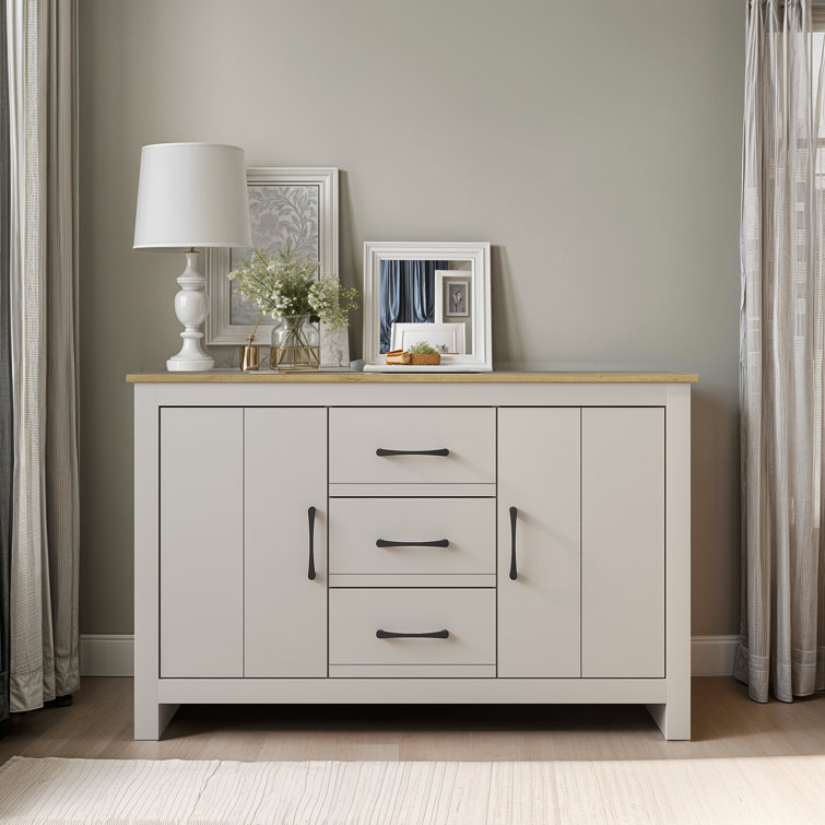 17 Stories Limestone Wide 2 Door 3 Drawer Sideboard & Reviews | Wayfair ...