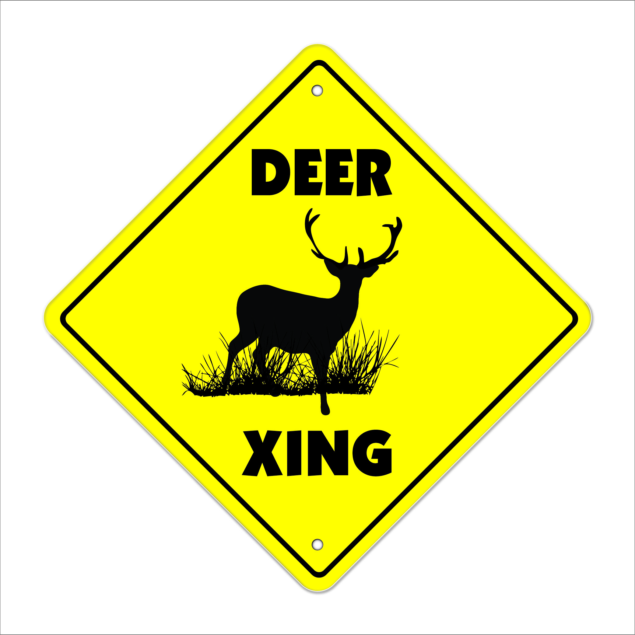 SignMission Deer Crossing Sign Zone Xing Indoor Outdoor 14 Inch Tall ...