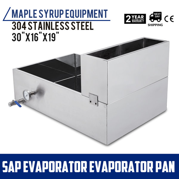 VEVOR Maple Syrup Evaporator Pan Stainless Steel Maple Syrup Boiling ...