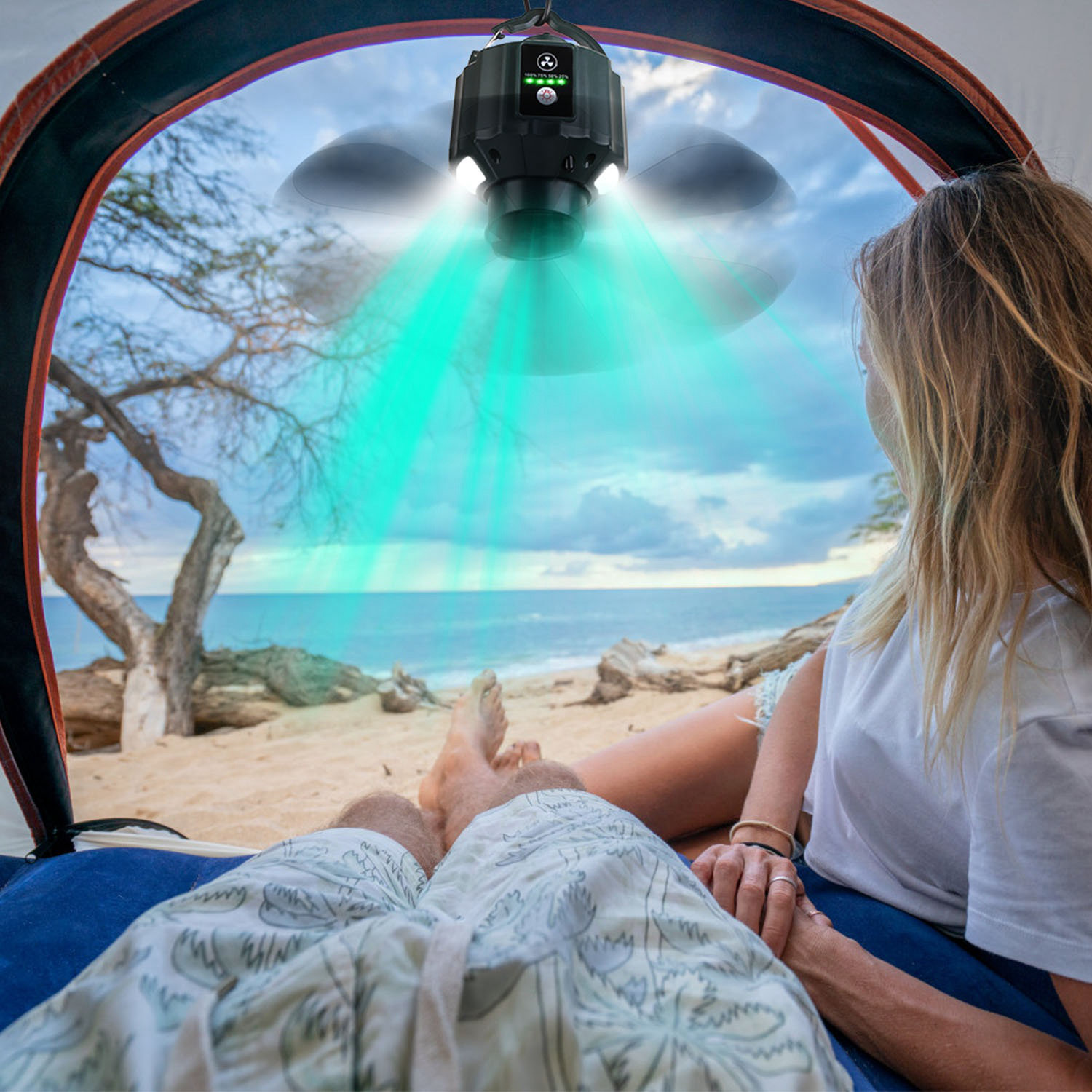 iMounTEK 5200mAh Battery Powered Hanging Tent Lantern Fan - Wayfair Canada