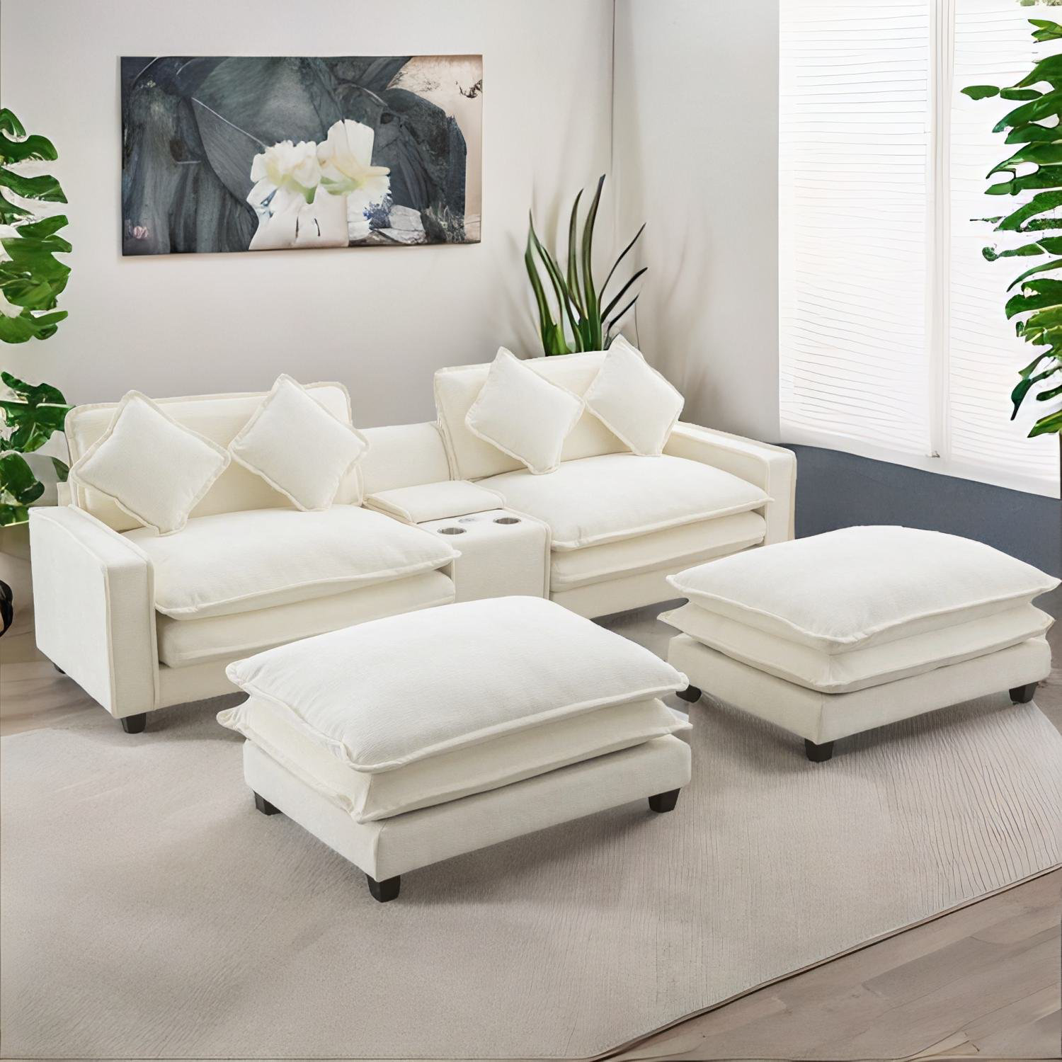Latitude Run® 112.6" Comfort-Chic Sofa With Built-In USB - Wayfair Canada