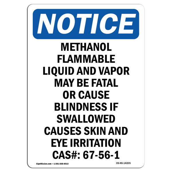 SignMission Methanol Flammable Liquid and Sign | Wayfair