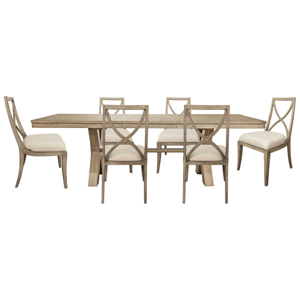 Birch Lane Regan 6 - Person Extendable Trestle Dining Set & Reviews ...