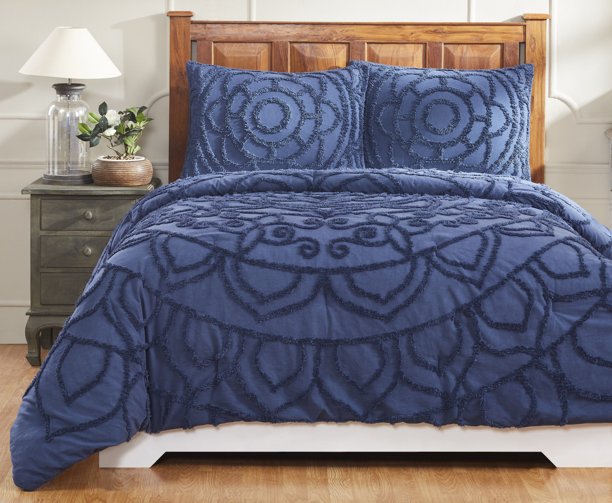 Better Trends 100% Cotton Machine Washable Floral Pattern Comforter ...