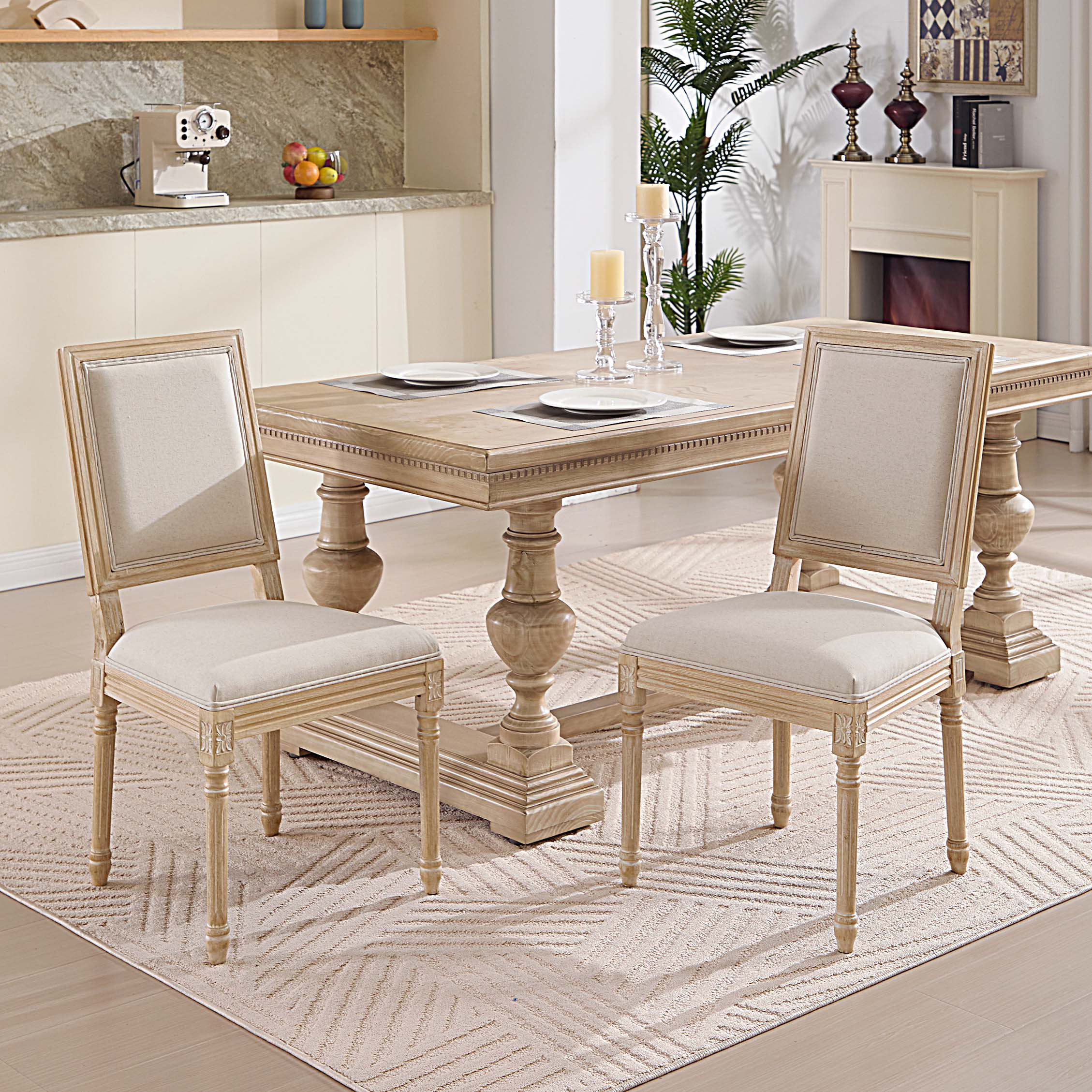 Mercer41 French Country Wire Drawing & Carving Techniques Dining Chairs ...