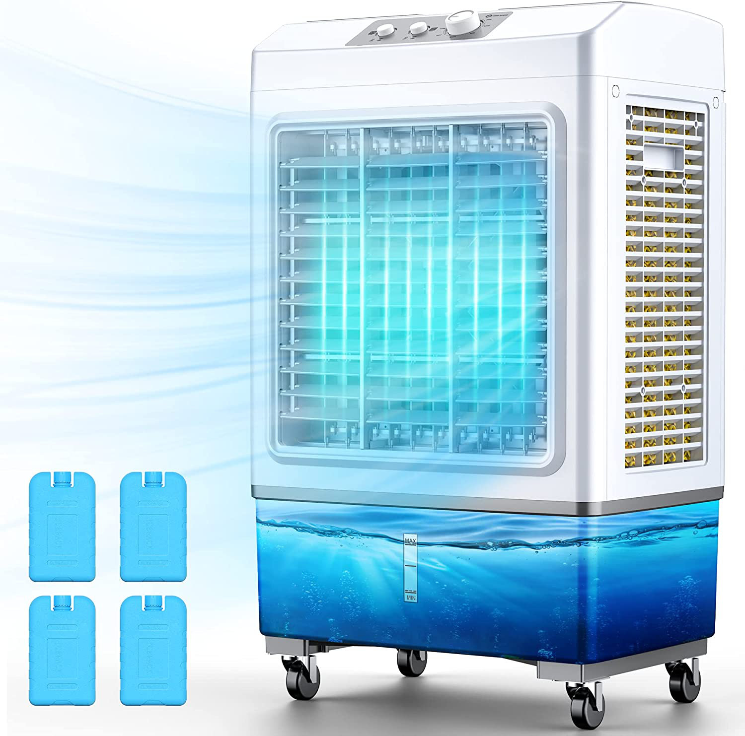 CG INTERNATIONAL TRADING 2100 CFM Indoor Portable Evaporative Cooler ...