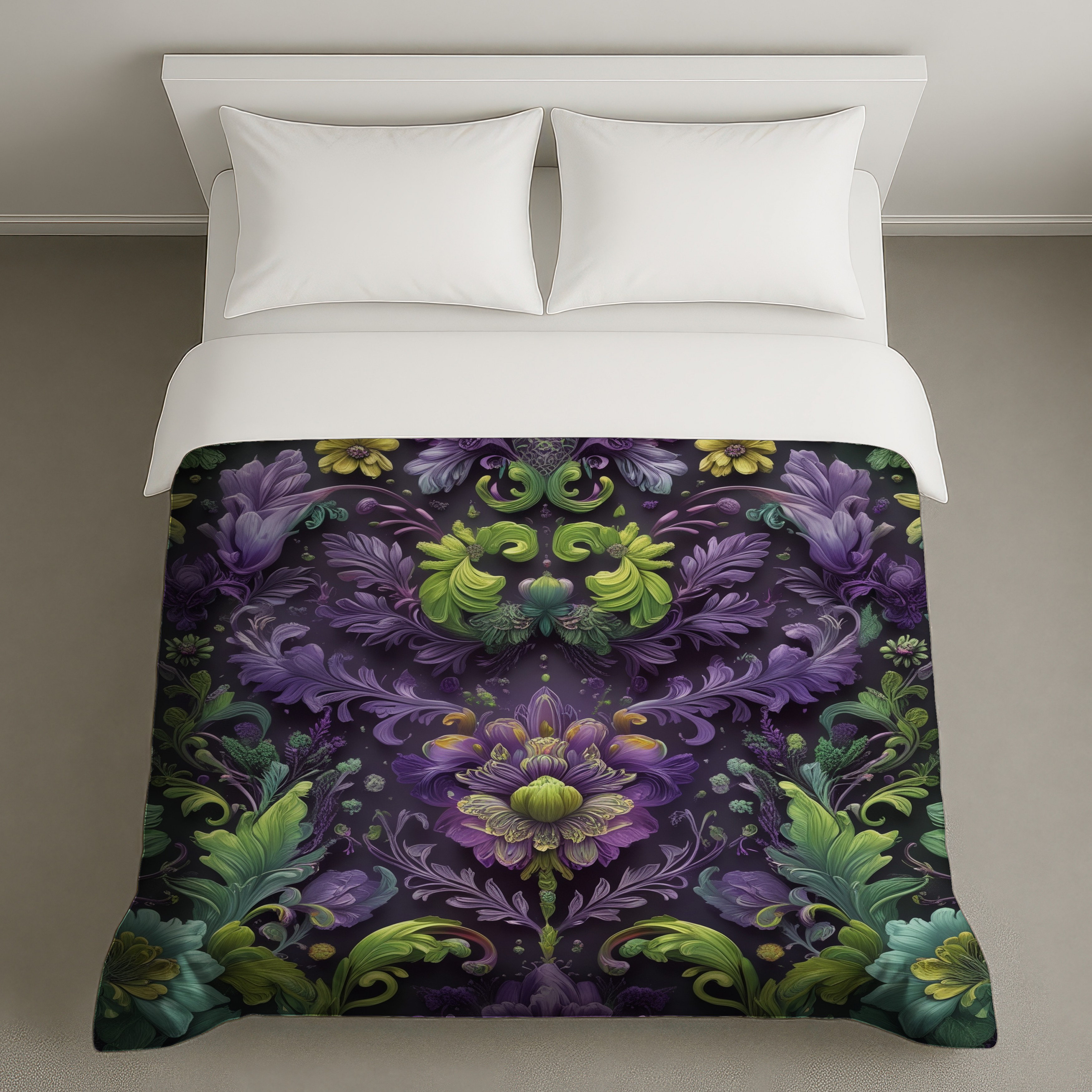 VisionDecor Intricate Floral Motif Duvet Covers | Wayfair