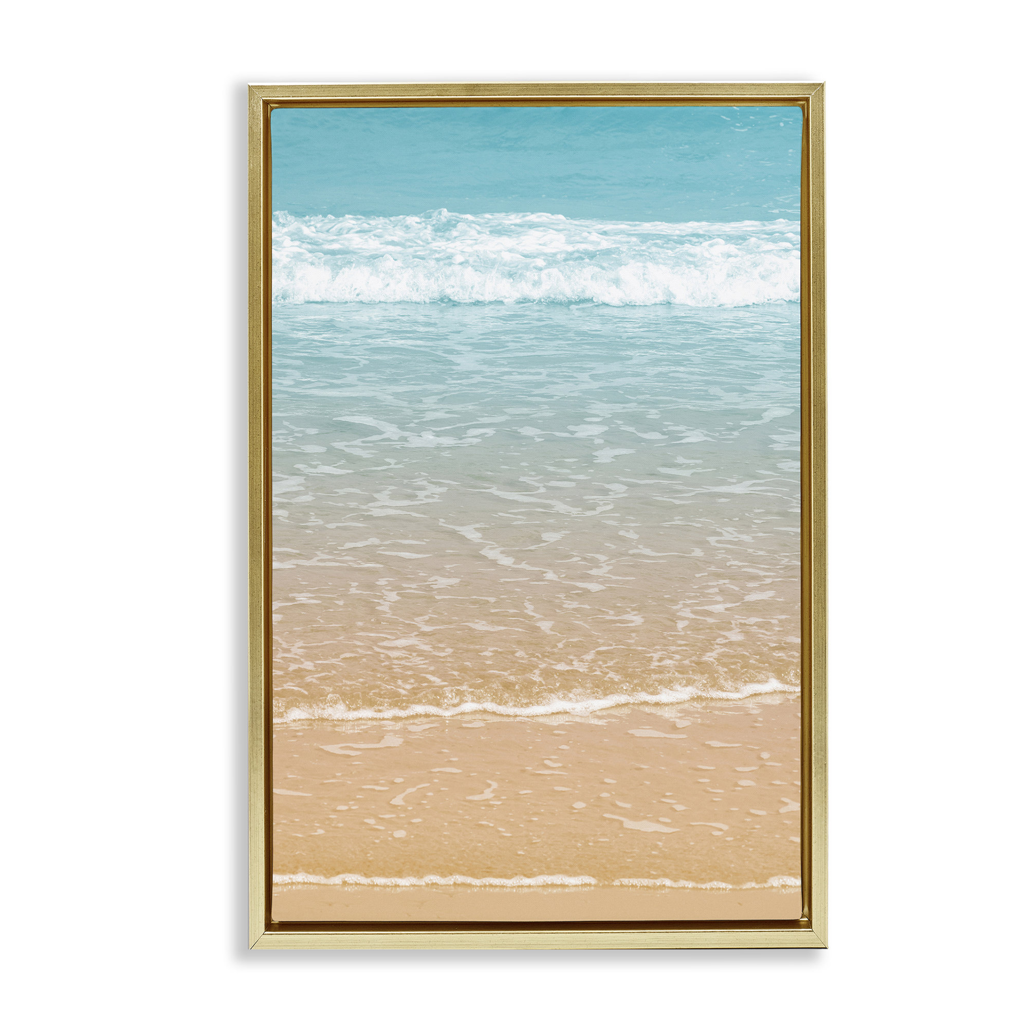 Beachcrest Home™ Clear Summer Waters Framed Floater Canvas by Nataly ...