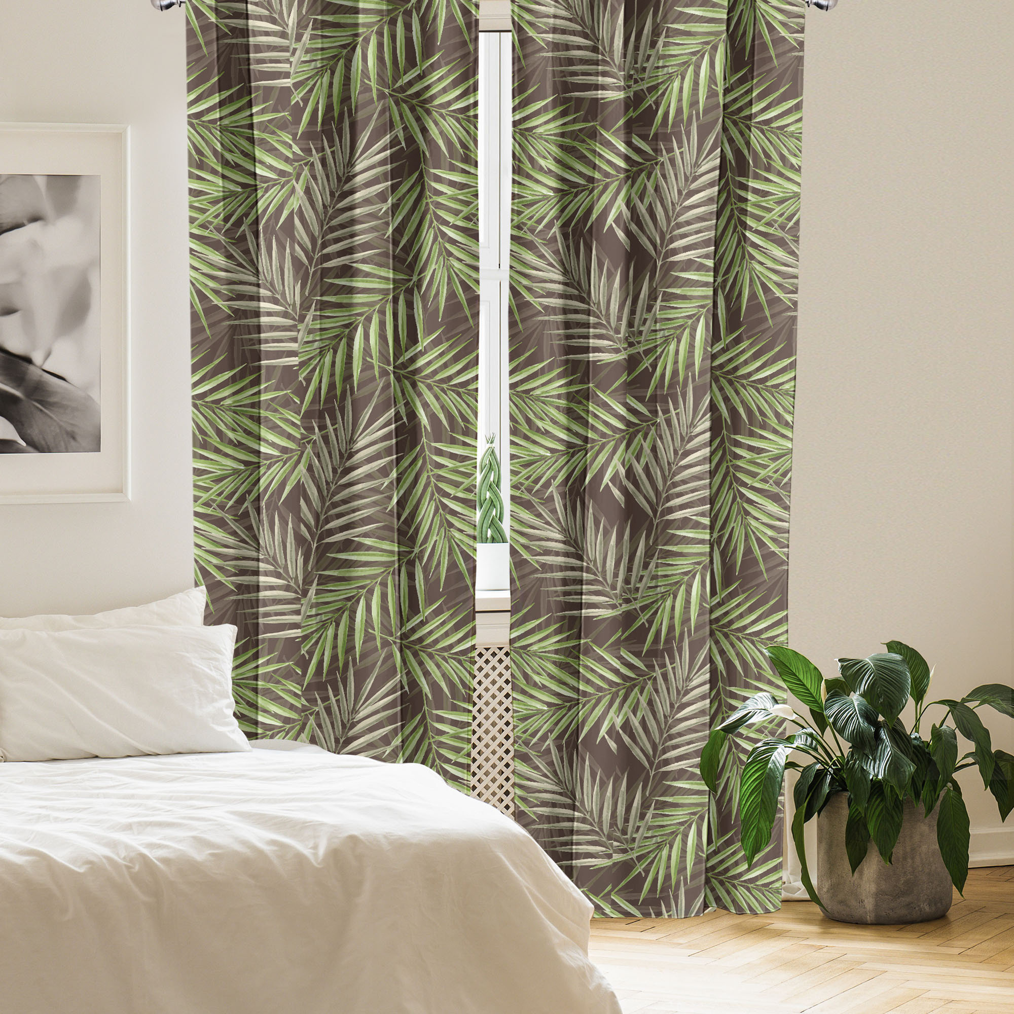 East Urban Home Belday Microfiber Semi-Sheer Curtain Pair | Wayfair
