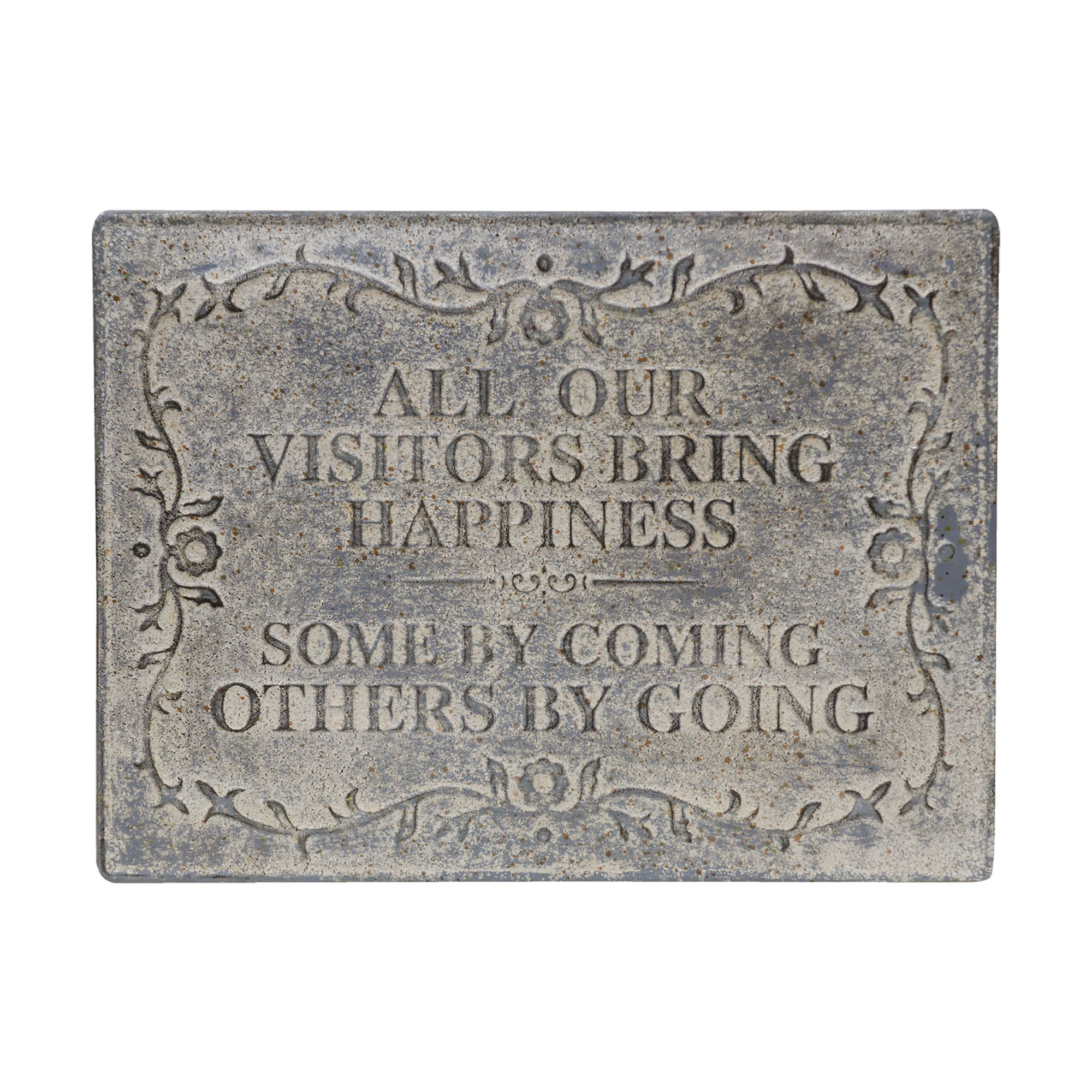 Trinx All Our Visitors Galvanized Sign Wall Décor | Wayfair