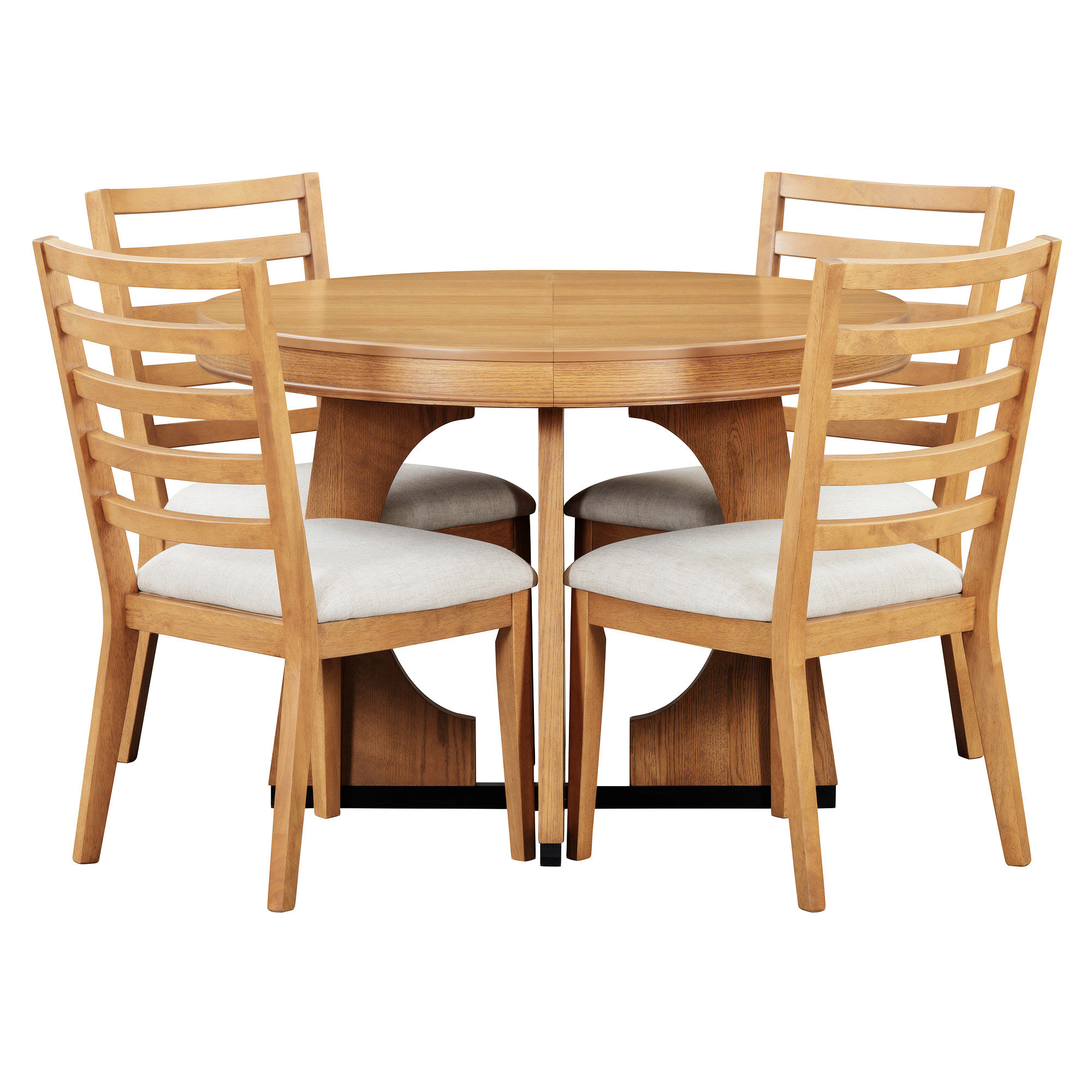 Winston Porter Round Dining Table For 4 With Chairs Set - Wayfair Canada