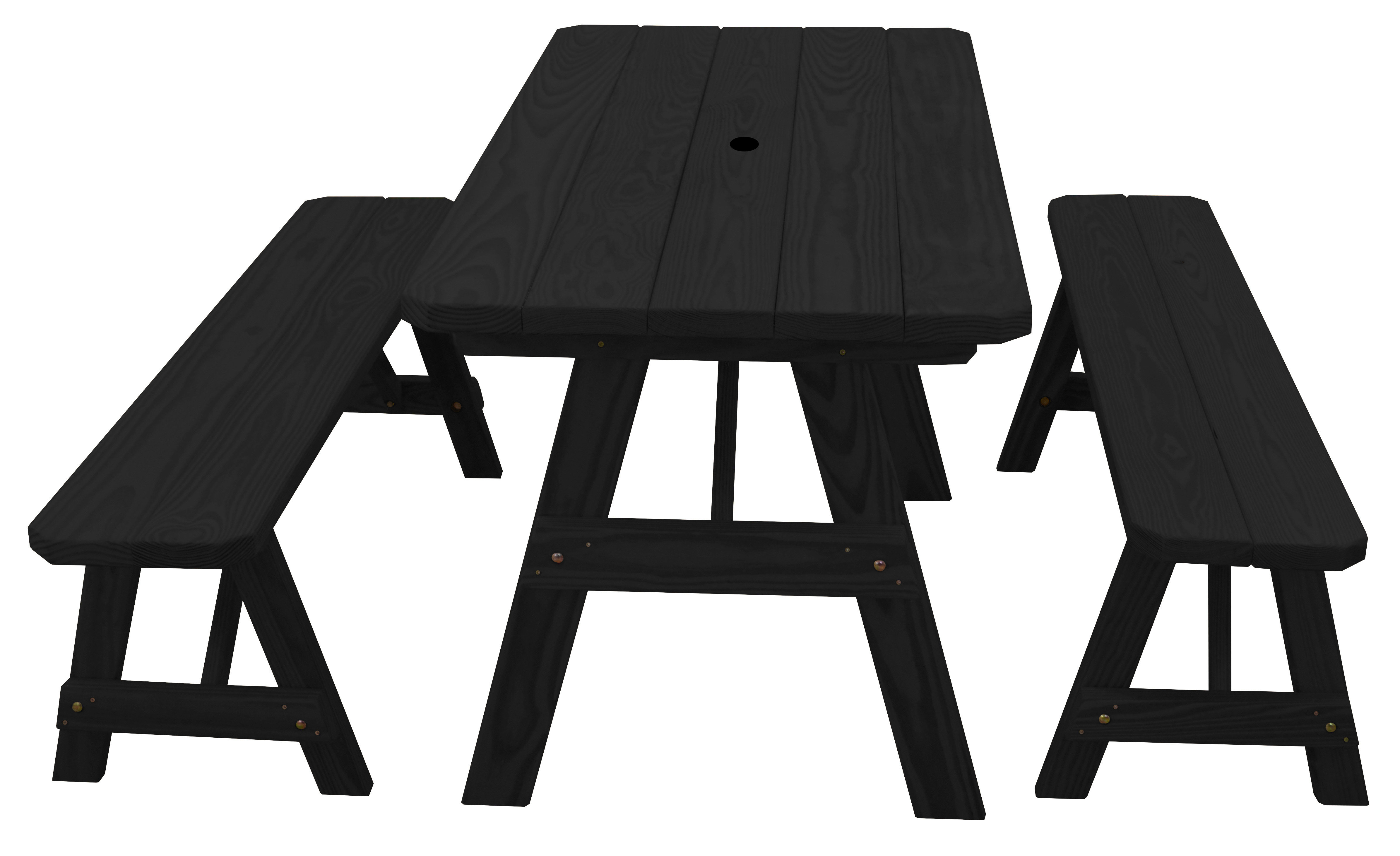 Rosecliff Heights Roselawn Rectangular Outdoor Restaurant Picnic Table ...