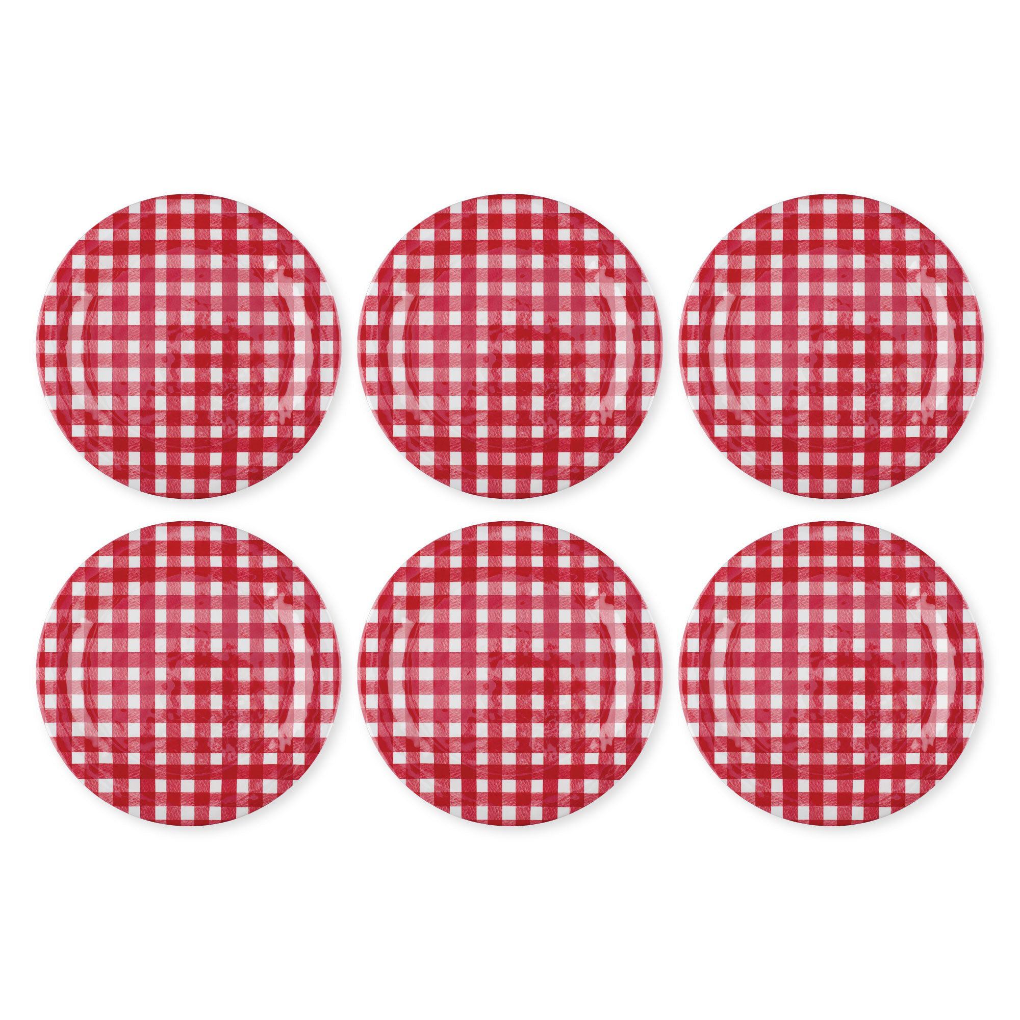 Laurel Foundry Modern Farmhouse® Alberton 6-Piece Gingham 11" Melamine ...