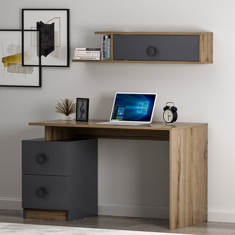Brayden Studio Adrika 120Cm W Rectangular Computer Desk with and ...