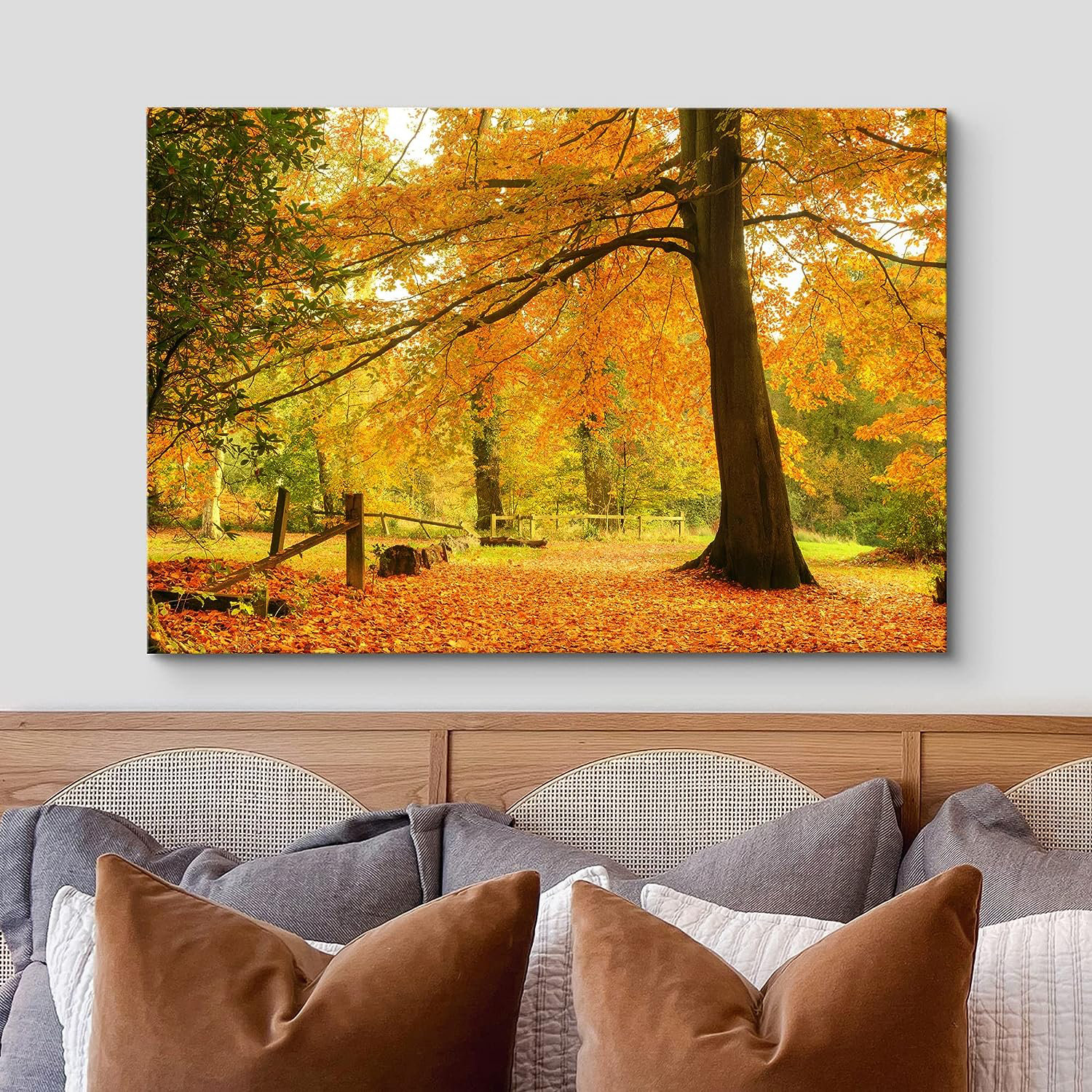 IDEA4WALL Yellow And Orange Autumn And Fall Forest Floral Nature On ...