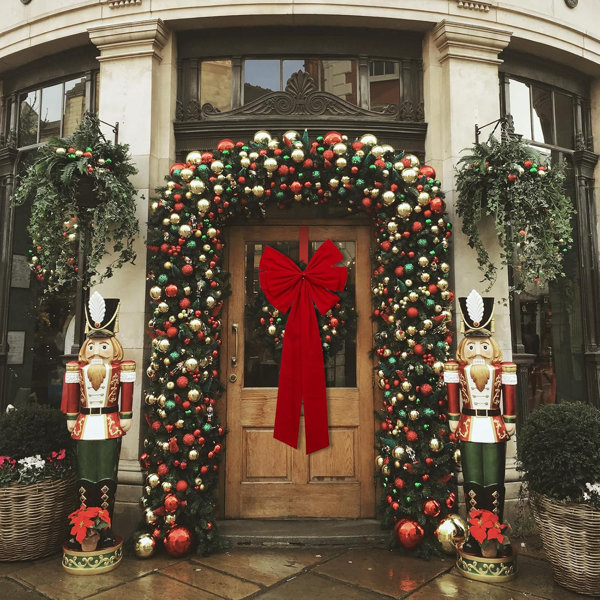 The Holiday Aisle® 2 Pack Christmas Bows Decoration Large 18”X35” Car ...