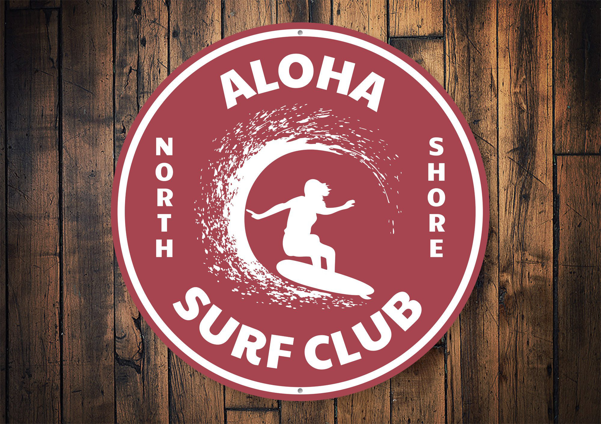 Lizton Sign Shop, Inc Aloha Surf Club Aluminum Sign | Wayfair
