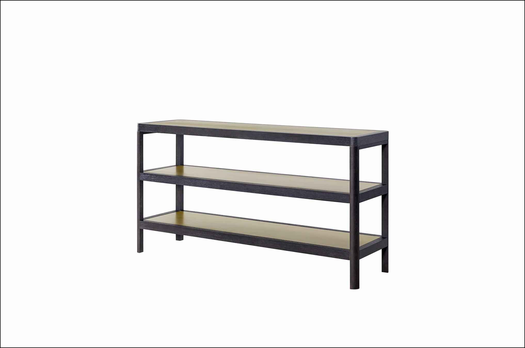 17 Stories Console Table W/ Metal Insets | Wayfair