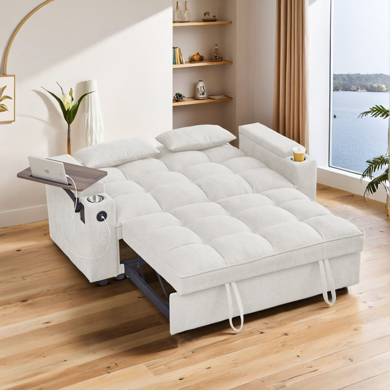 Latitude Run® Latitude Run 65"W Convertible 3 in 1 Sofa Bed, Vincy Pull ...