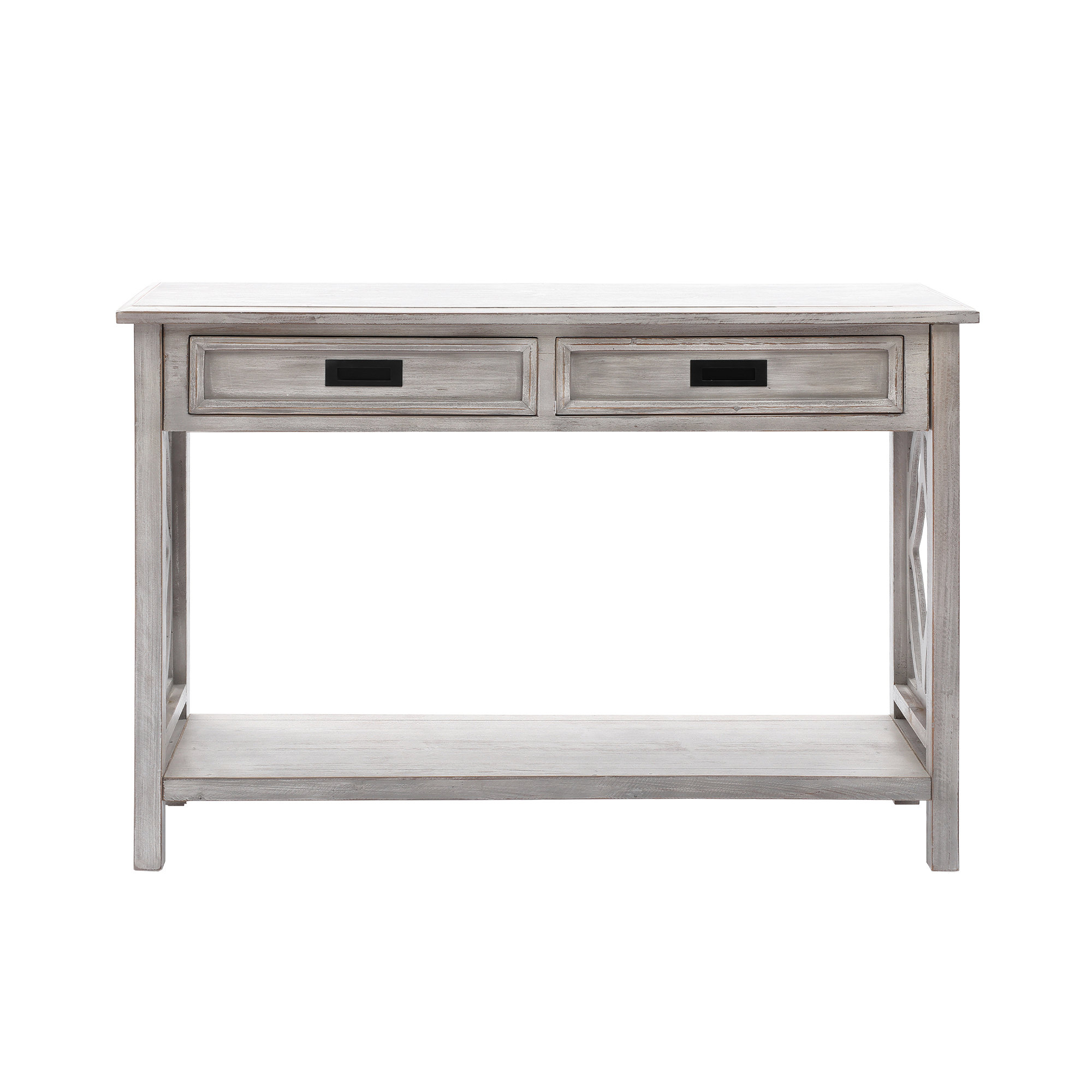 Gracie Oaks Wood 2-Drawer 1-Shelf Console and Entry Table | Wayfair