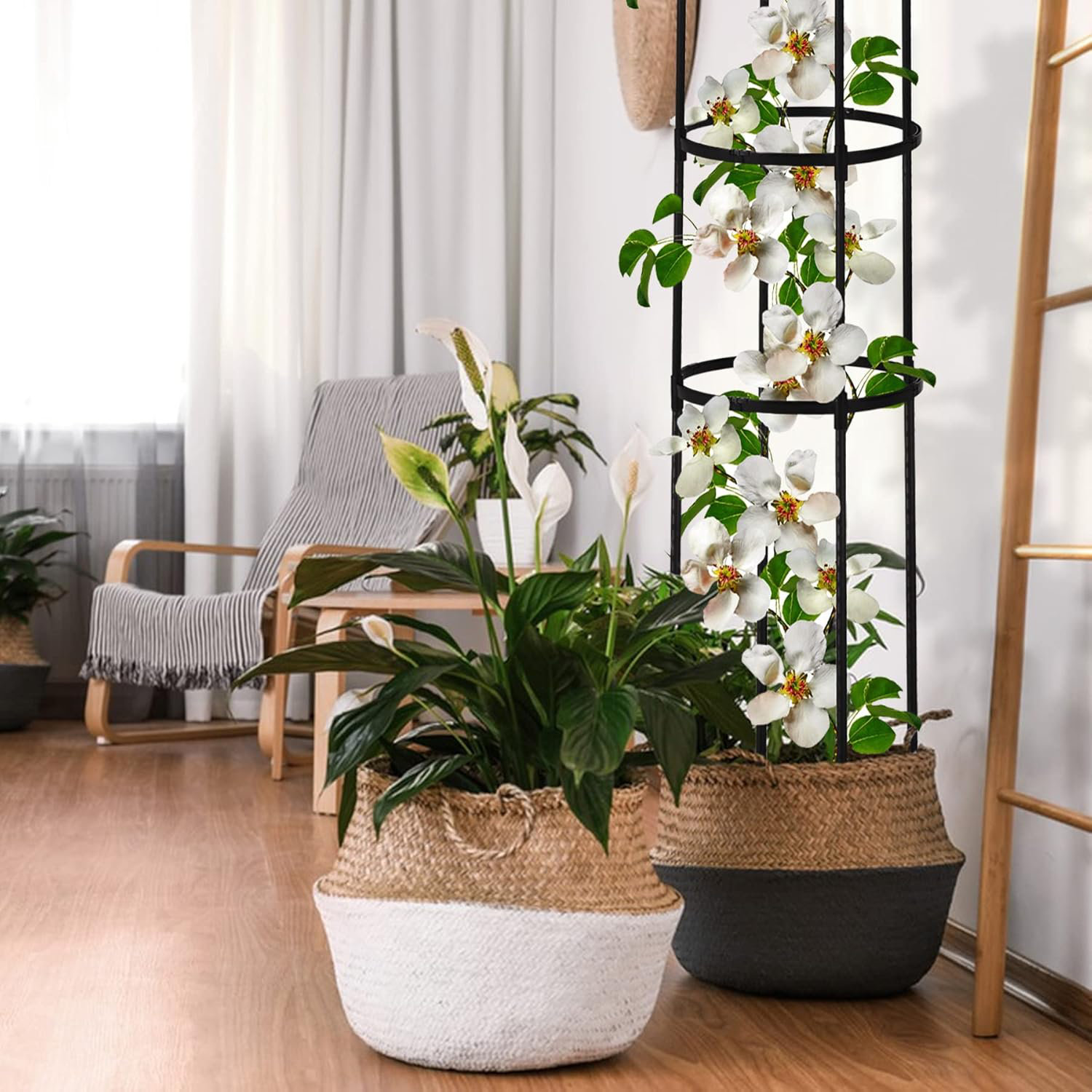 Lark Manor Garden Obelisk Trellis For Climbing Plants Outdoor 6 Ft Rose ...