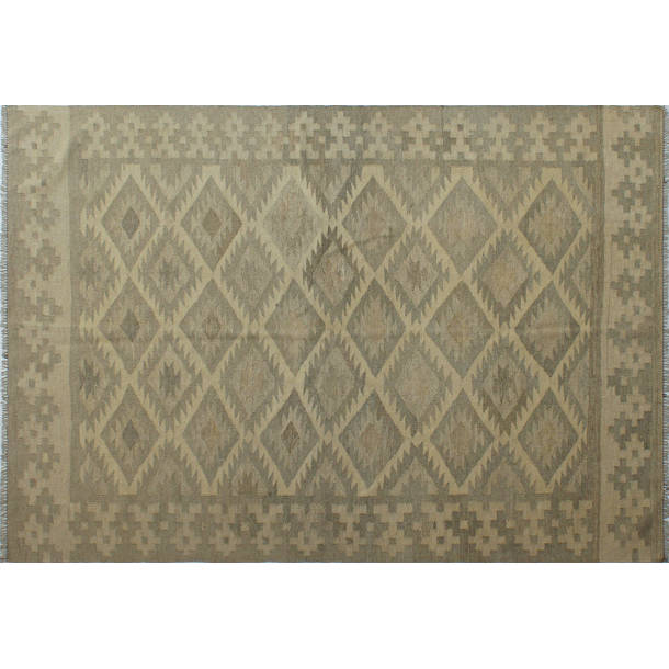 Foundry Select Benge Hand Knotted Wool Blue/Brown/Green Rug | Wayfair