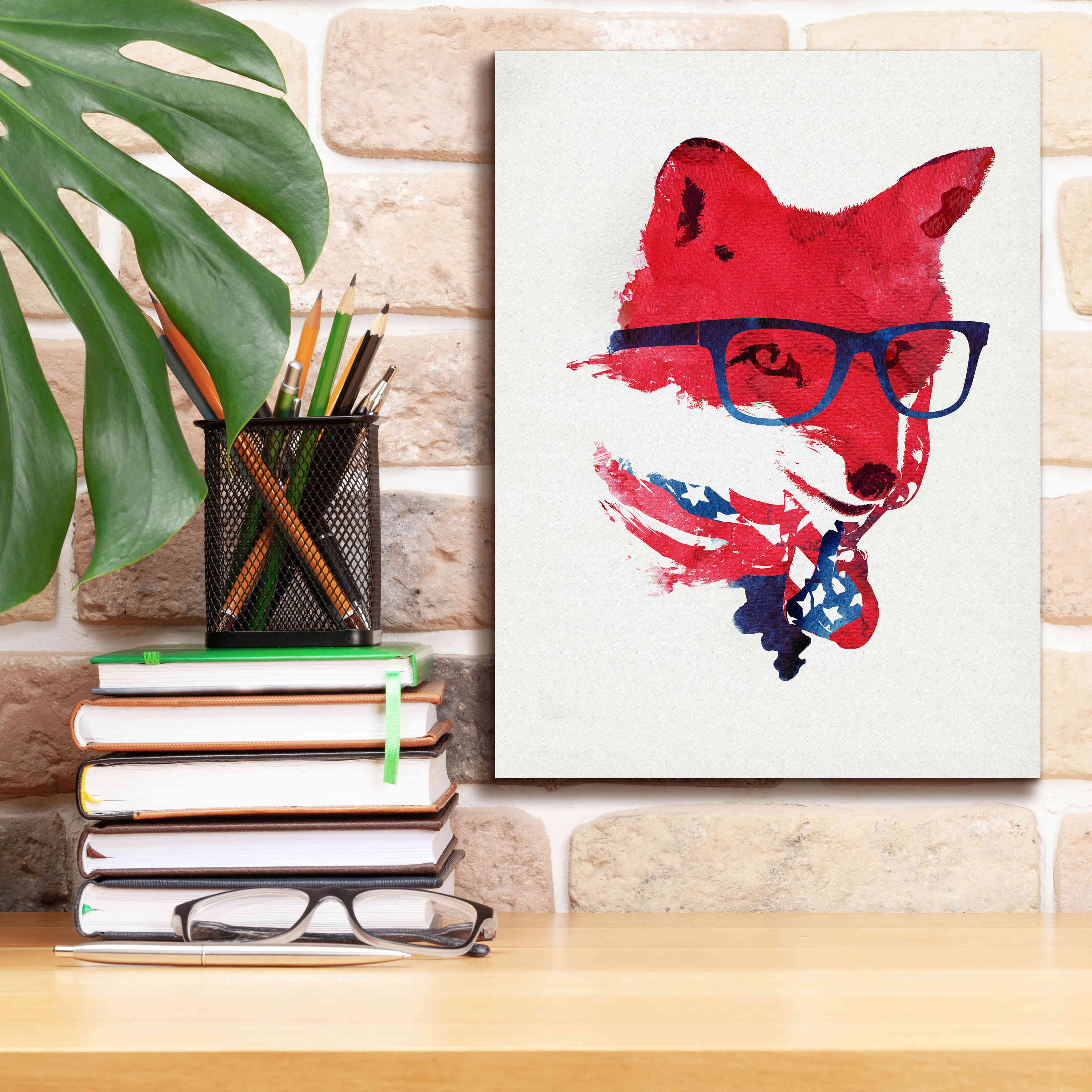Trinx 'American Fox' By Robert Farkas, Giclee Canvas Wall Art, 12"X16 ...