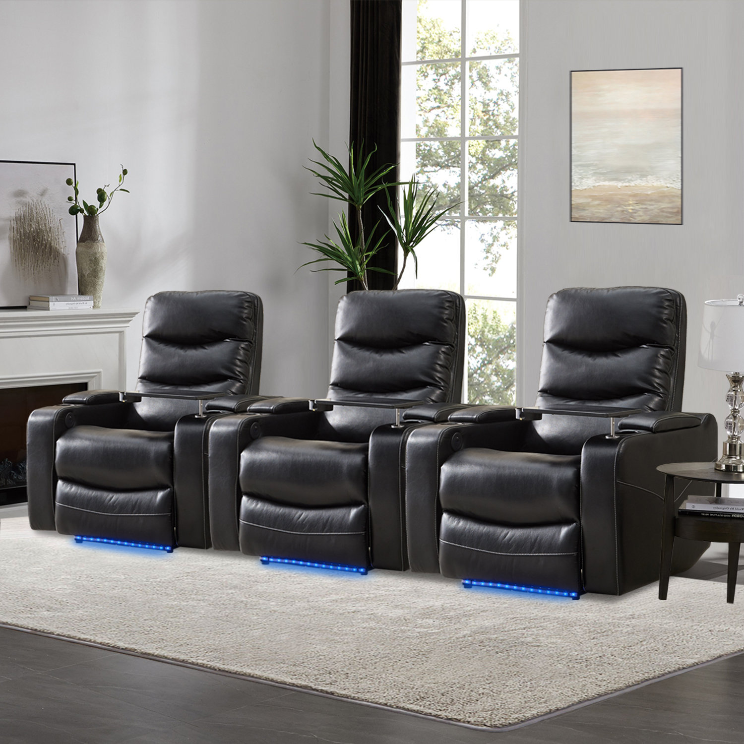 Orren Ellis Tarri 33.9" Wide Power Home Theater Recliner | Wayfair